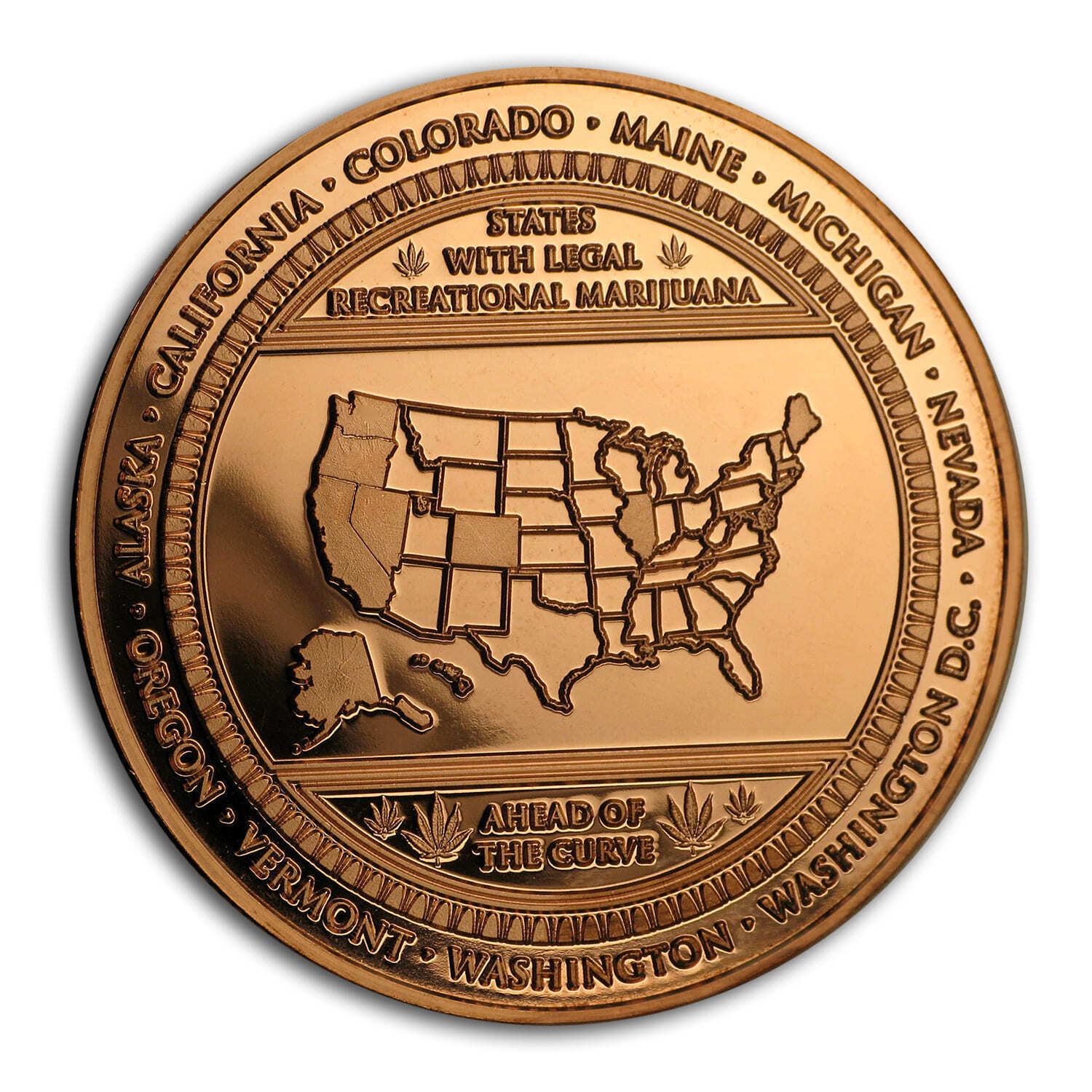 1 oz US States Copper Coin – Destination Gold Detectors LLC