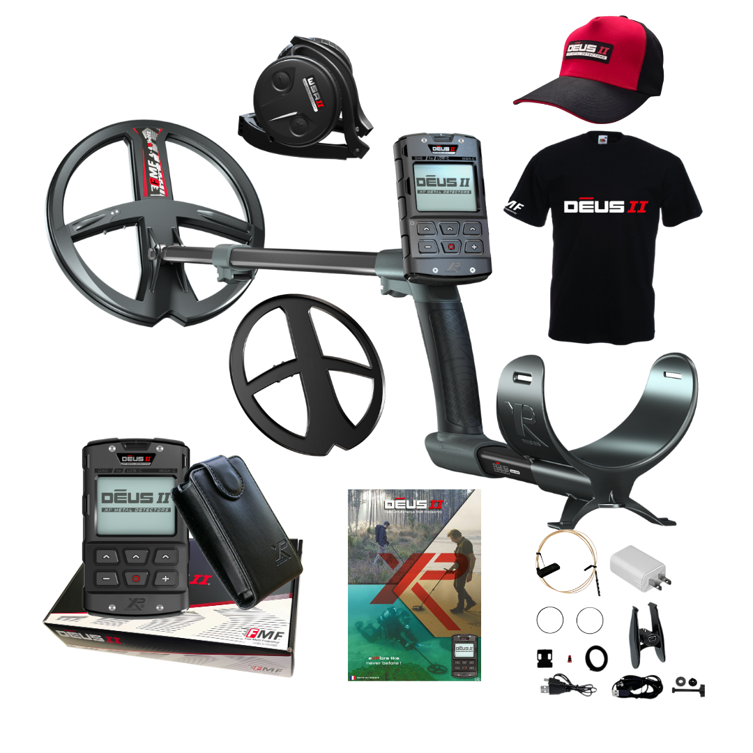 XP DEUS II RC Metal Detector w/ WSAII Wireless Headphones with T-Shirt ...