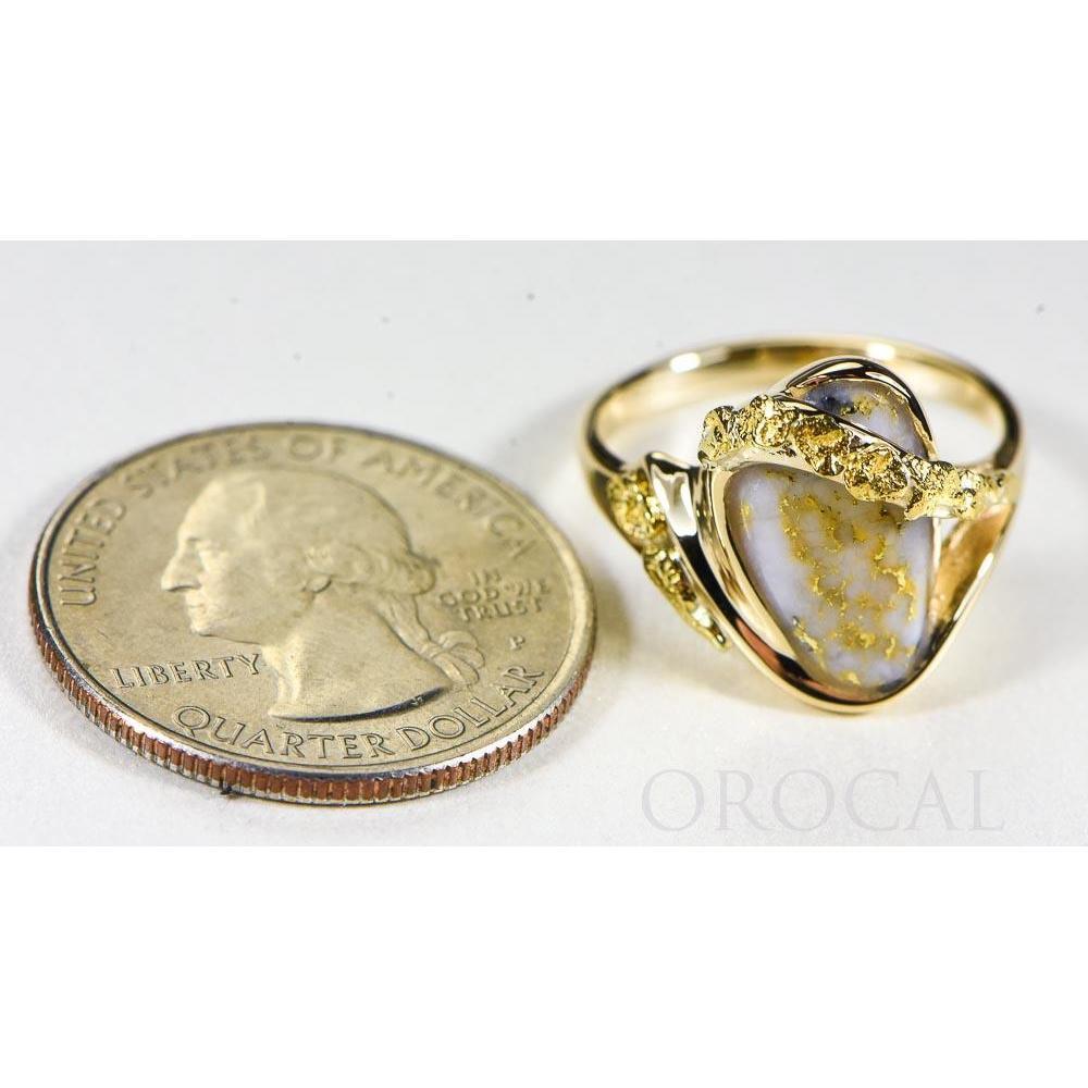 Orocal Gold Quartz Ladies Ring with Gold Nuggets RL549OLQ – Destination ...